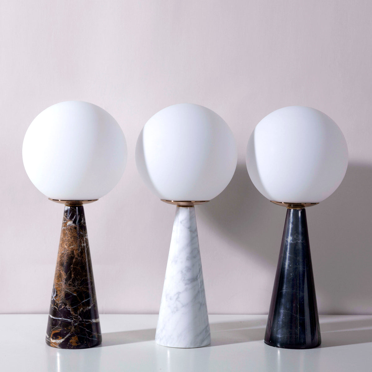 KOSMOS MARBLE CONE LAMP (White) – HOMESPUN DECOR MANILA